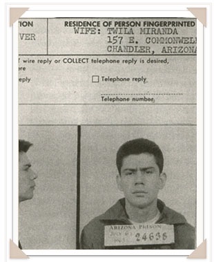 Ernesto Miranda's mugshot.