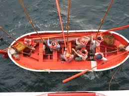 After the ship got torpedoed everyone got evacuated and had to get on ...