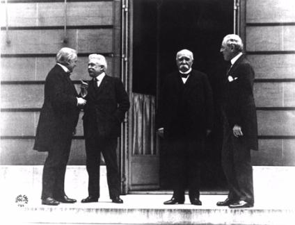 "Meeting of the 'Big Four' at the Paris Peace Conference, Versailles ...