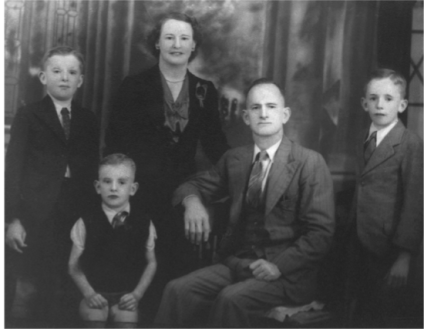 Rod Laver family portrait as a child, with his brothers. From Rod Laver ...