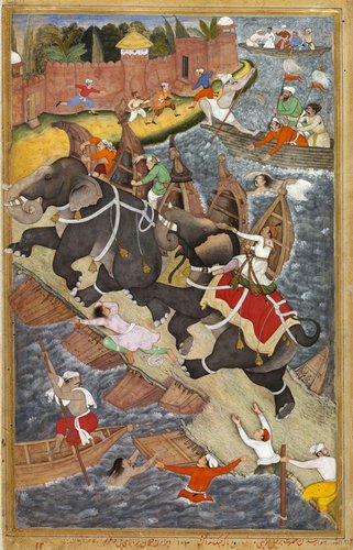 (Basawan and Chetar Munti, Akbar’s Adventure with the Elephant Hawa’i ...