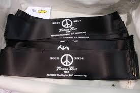 These are the armbands that were worn by the silent protesters that ...