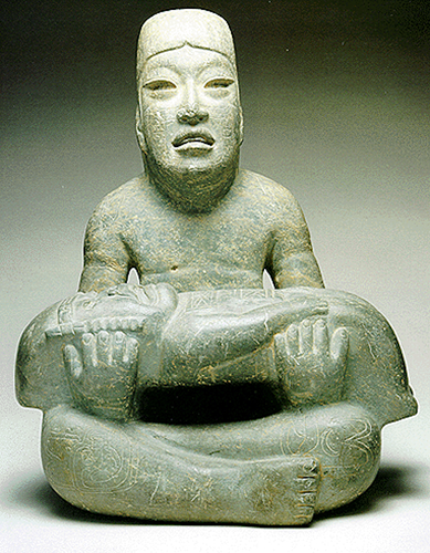 Toltec stone statue of Maize God, it is said this god provides the corn ...