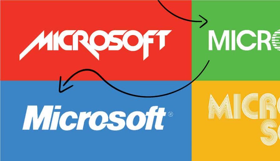 Название компании и логотип Microsoft