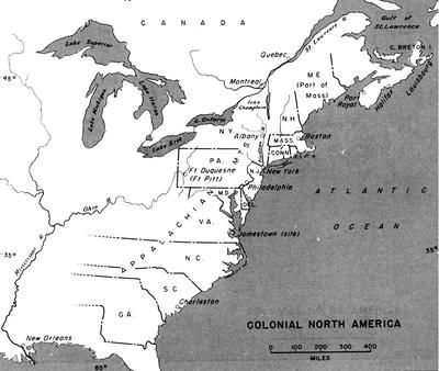 This map clearly shows where the Albany Plan of Union takes place.
