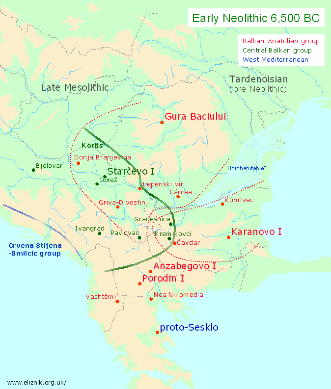 Map of early Neolithic Era http://www.eliznik.org.uk/EastEurope/History ...