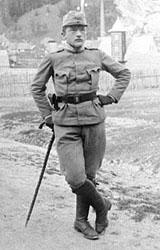 Erwin Schrödinger in World War 1 in 1915