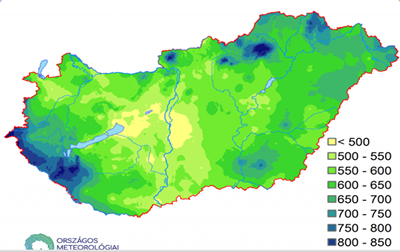 A csapadék nagy részét a nyugatról érkező szelek szállítják az Atlanti ...