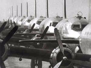 The drop off planes, lined up and ready to deliver.