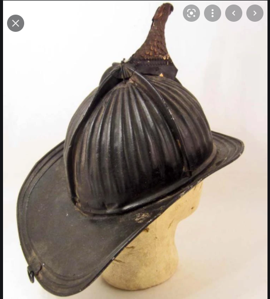 In the early 1820s, Henry Gratacap designed the first fire helmet shape ...