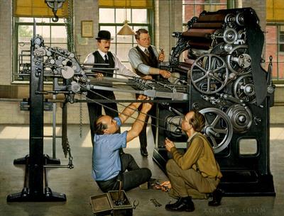 In 1875 Ira Rubel develops offset printing