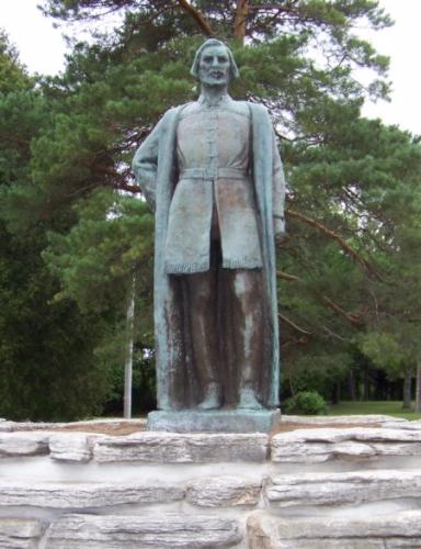 A statue of Jean Nicolet was created at Green Bay