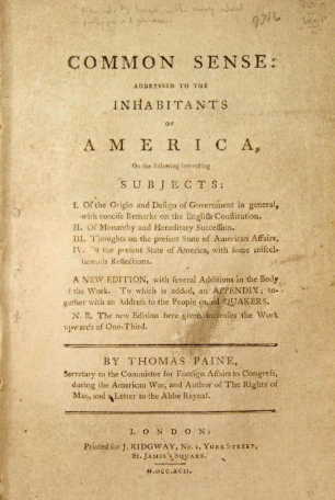 Thomas Paines Common Sense