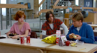 This is the scene where the students all sit down to eat their lunches ...
