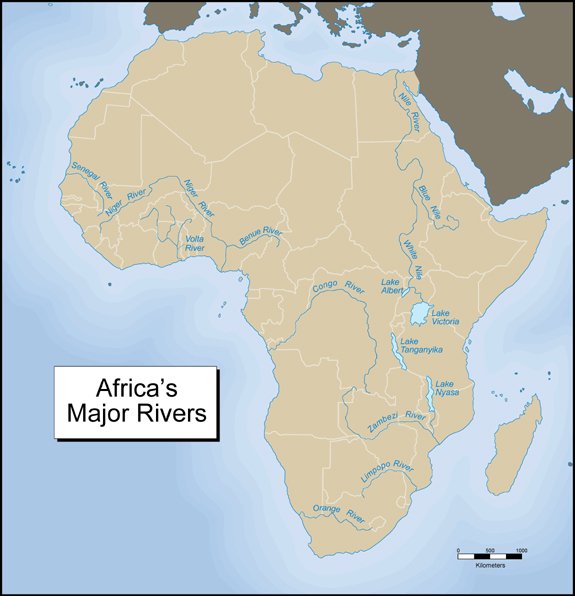 Major Rivers of Africa