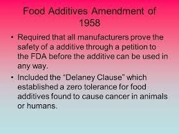 Food Additives Amendment 1958