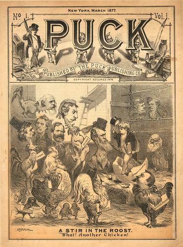 1877: Comics began being published in America. Puck Magazine was the ...