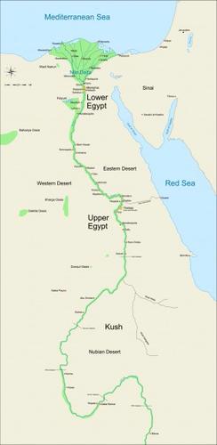 This is a map of Nile River Valley.