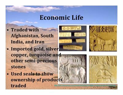 The Indus River Valley traded goods with other countries.