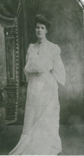 Jennie Hart, possibly on her graduation or wedding day.
