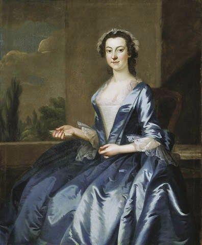 A painting of a woman in the 1700s. Her style and poise is similar to ...
