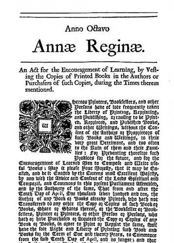 1710: Statute of Anne