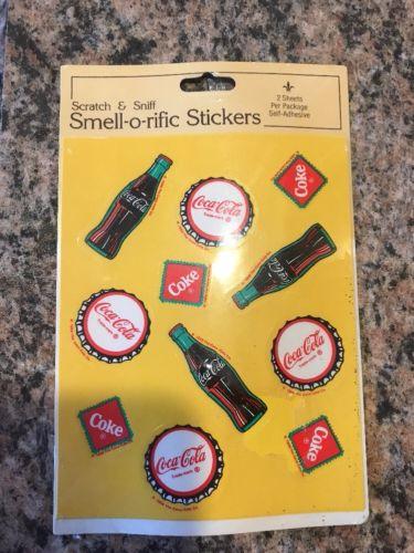 Coca-Cola uses scratch-and-sniff stickers to advertise their product.