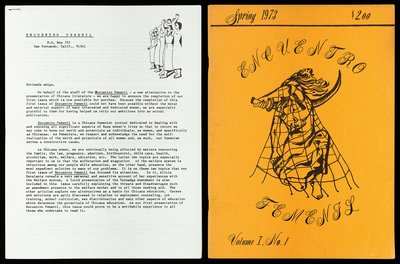Letter to suscribers and cover for the first issue of Encuentro Femenil ...