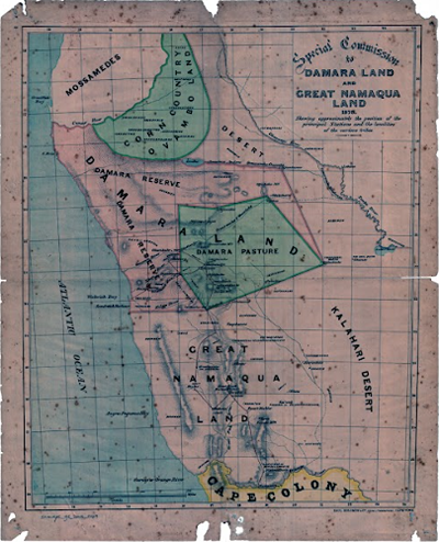 A map of pre-colonial Namibia.