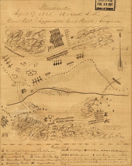 Appomattox Court House and vicinity at the time of Lee's surrender in ...