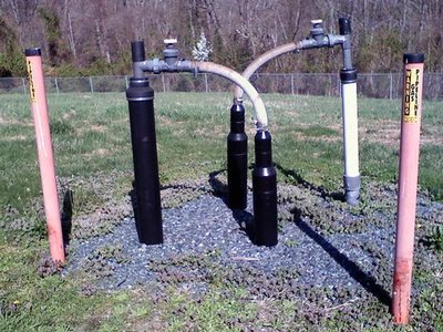 Landfill gas extraction wells