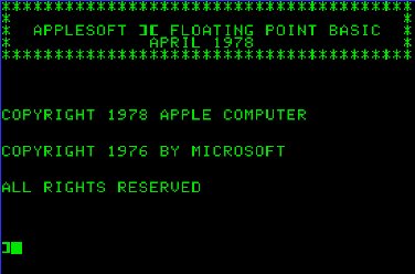 1978. Apple DOS 3.1