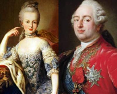 King Louis XVI and his wife Marie Antoinette
