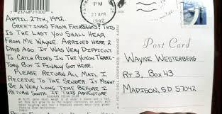 Post card To Wayne Westerberg