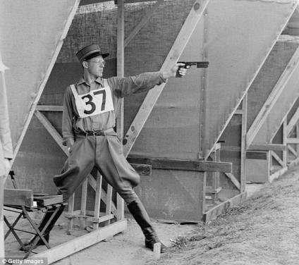 Patton shooting a .38