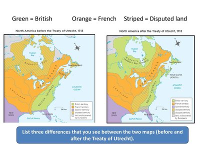 This image shows the lands of British, French, and the disputed. It ...