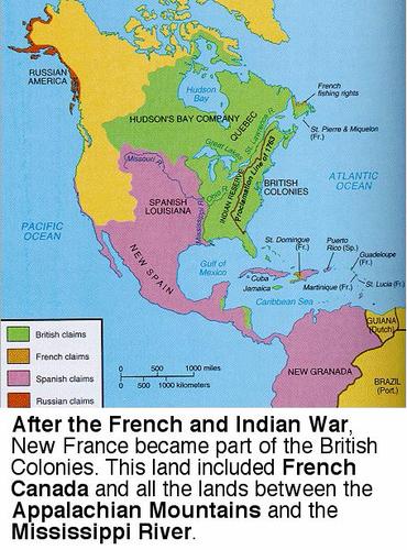 French and Indian war 1756 – 1763