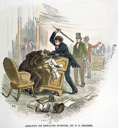 depiction of the assault on Charles Sumner.