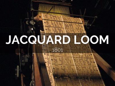 (1801) Jacquard Loom uses mores code to send messages