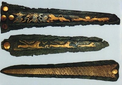 Sword Scabbards (covers) found in Mycenaean graves