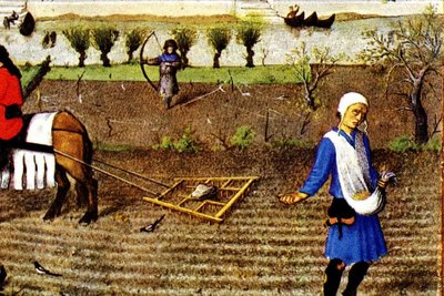 This is how they used to farm before machines, using animal or man ...