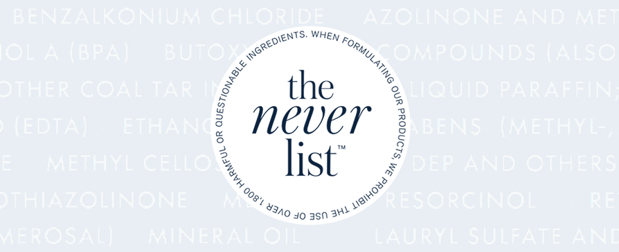 Over 1800 harmful or questionalbale incredinets NEVER used