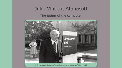 Atanasoff hall , nombrado en honar a el y se encuentra en la ...