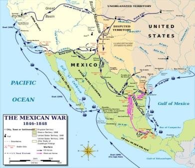Map of Mexican American War