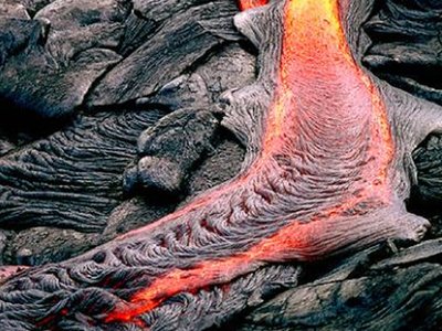 This is an image of a Pahoehoe lava flow.
