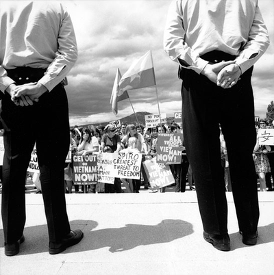 A protest at Parliament House in Canberra, 1970