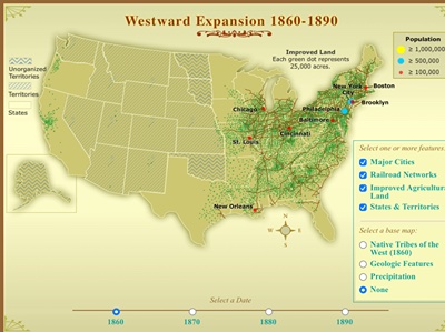 map of westward expansion