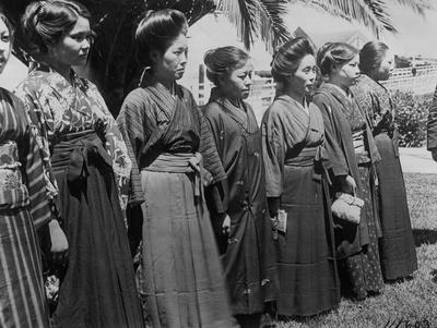 Japanese brides on Angel Island.