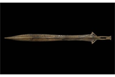 Bronze Celtic Sword dating to around 1000 BC. dragged from the river ...