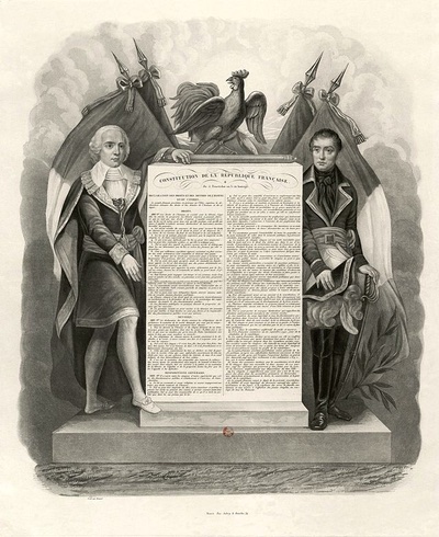 The new French Constitution of 1791, with new laws about the government.